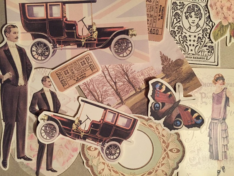 Vintage stickers. 1920's style stickers. Pretty and | Etsy