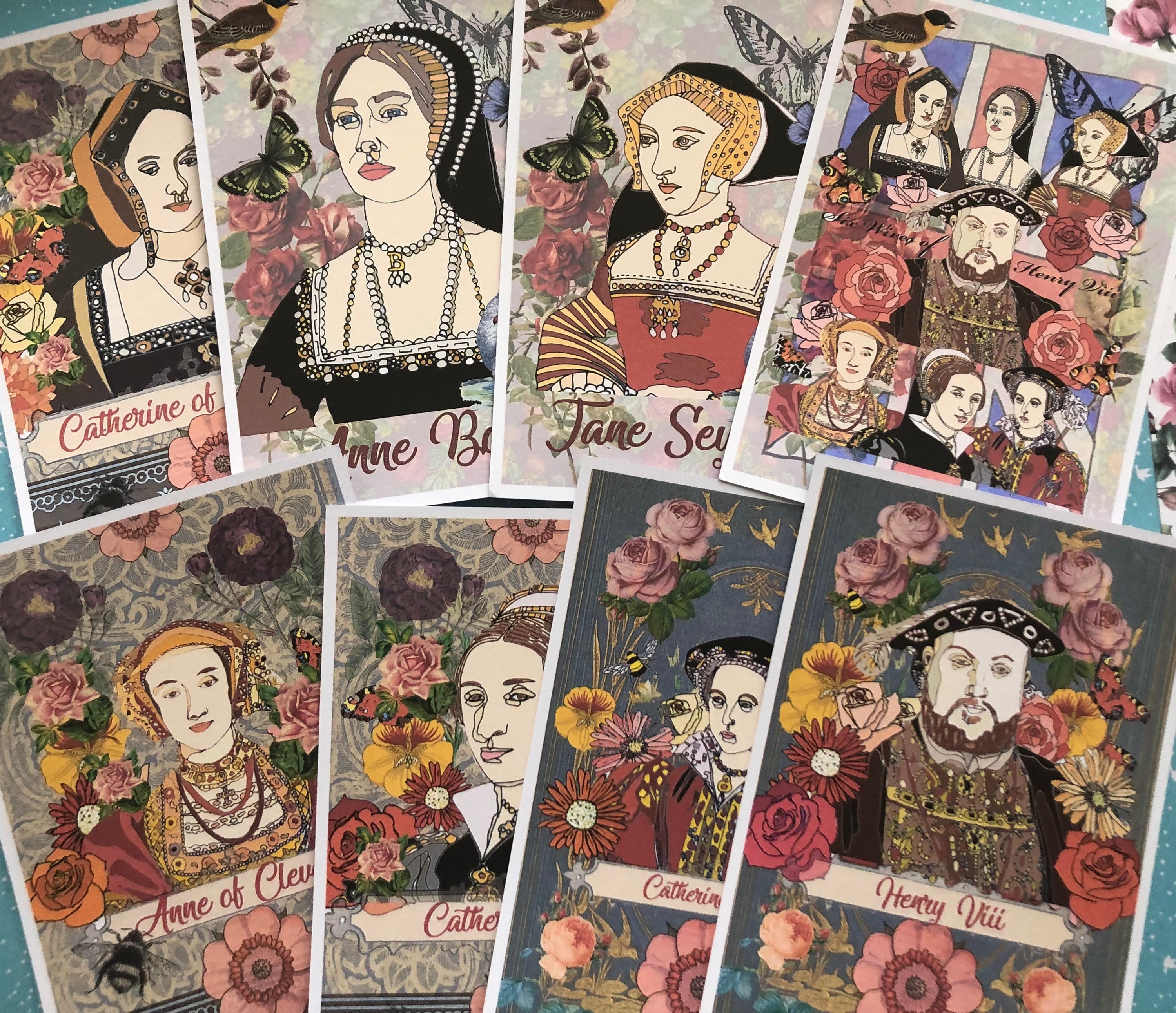 Henry VIII and His Six Wives Postcards. Tudor Style Postcards - Etsy UK