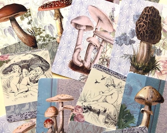 Mushroom Stickers One Inch Round Seals - Etsy