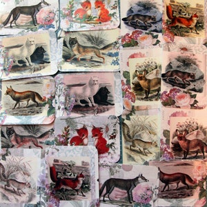 Fox Stickers. Vintage Style Fox Images for Your Planner, Journal and ...