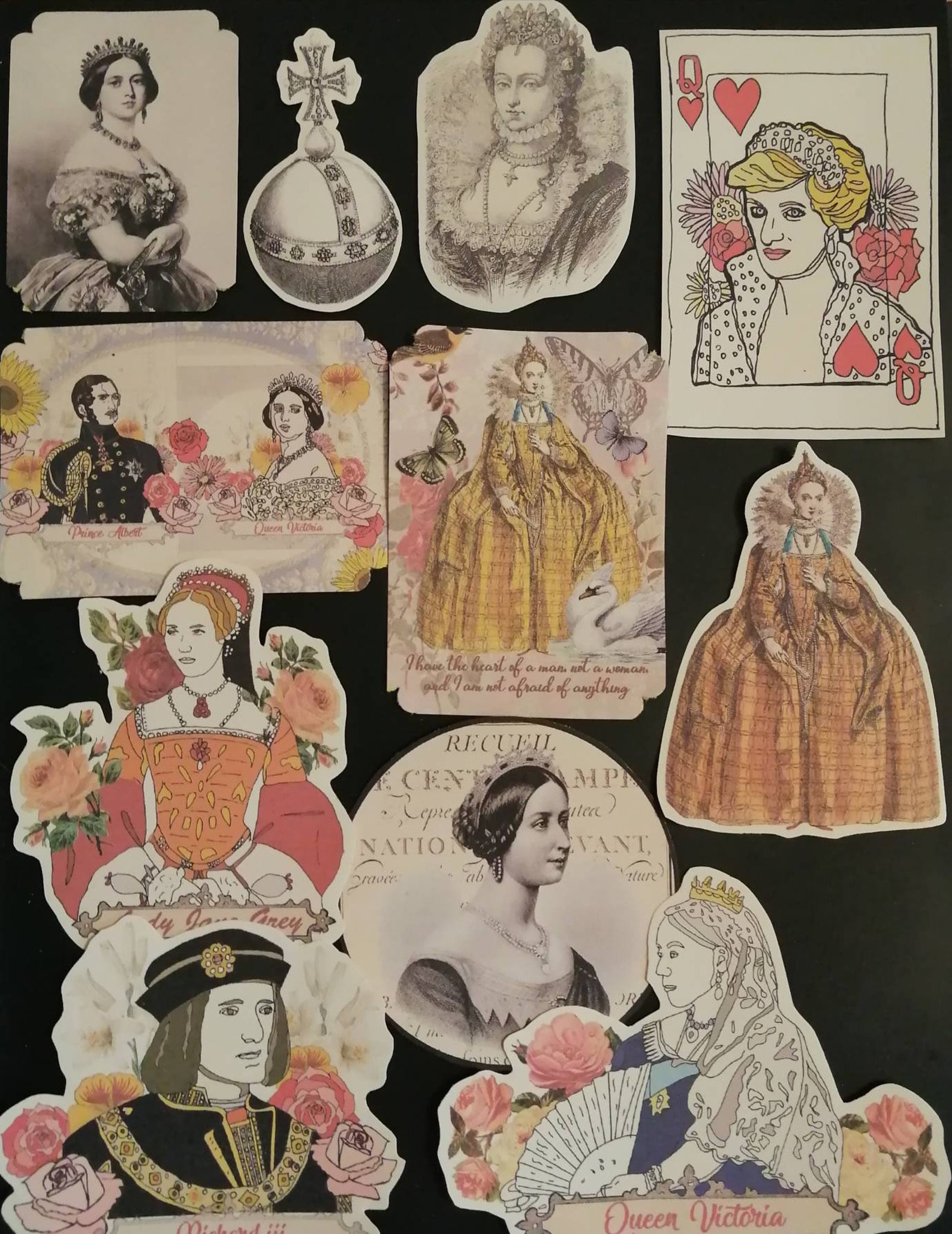 Royalty Stickers Ready to Stick in Your Journal Featuring - Etsy UK