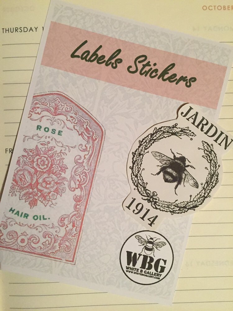 Label Stickers Old Fashion Label Stickers Junk Journal | Etsy