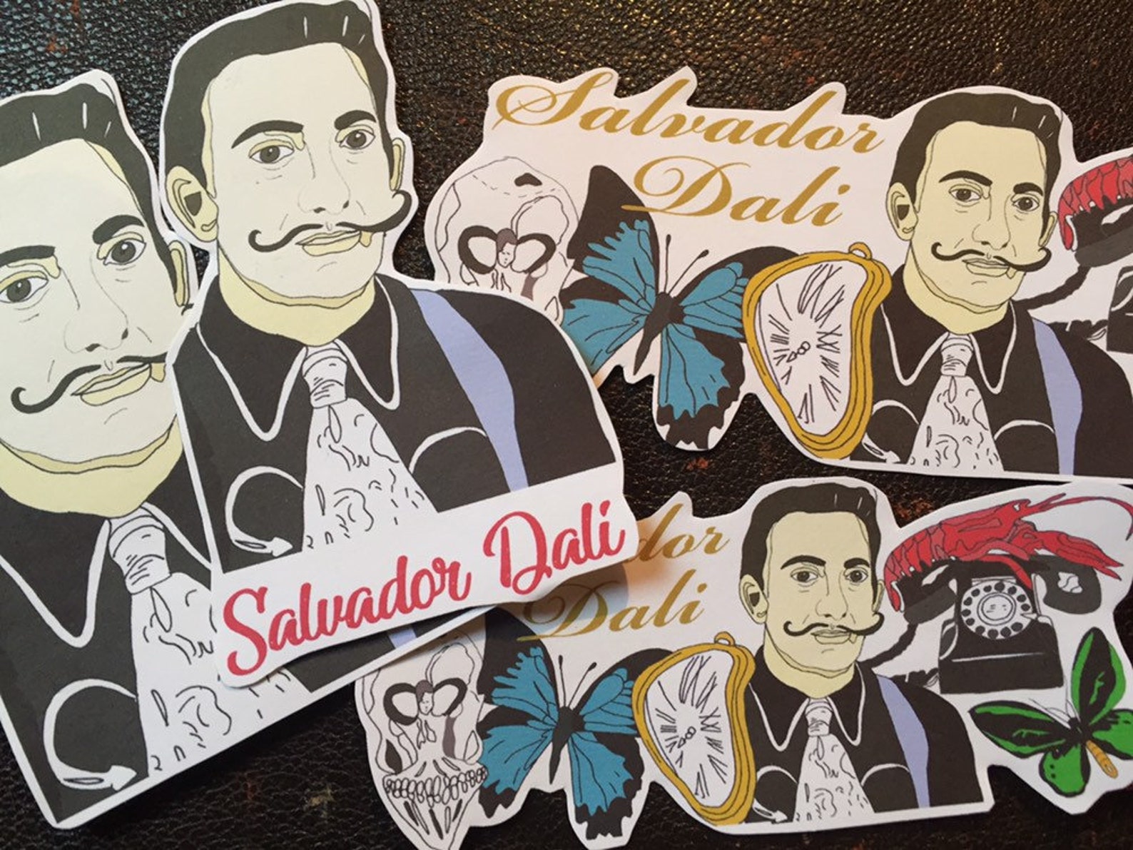 Salvador Dali Stickers for Your Laptop Journal or Scrap Book. | Etsy UK