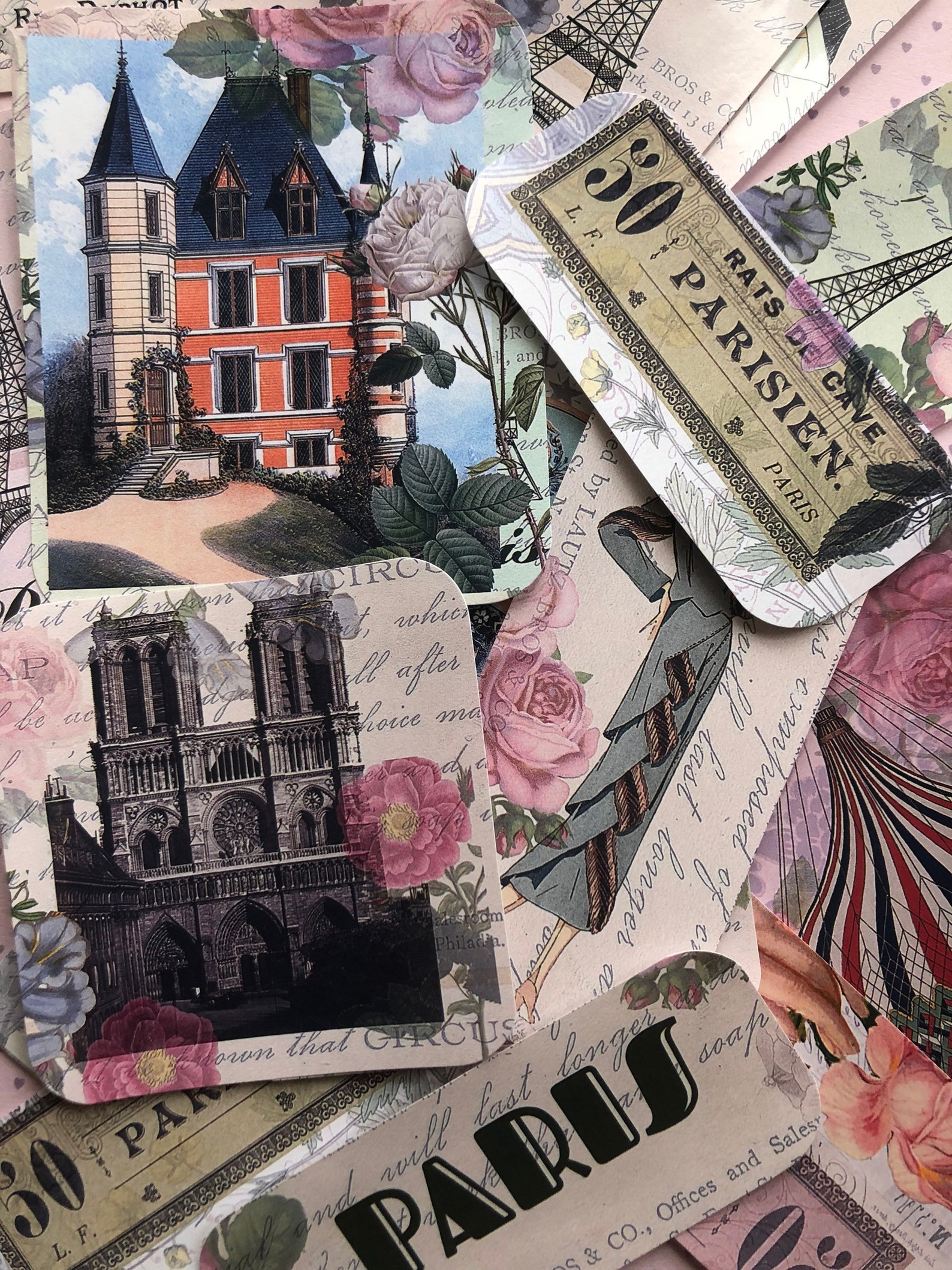 Paris Stickers. Pretty Vintage Style Paris Stickers for Your - Etsy UK