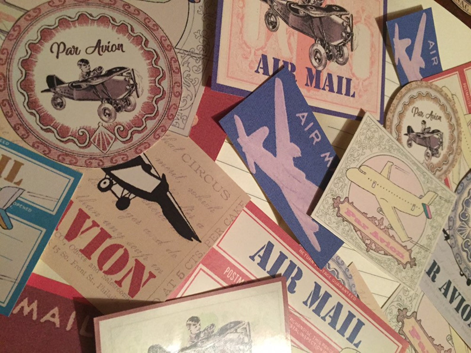 Air Mail Stickers - 20 Stickers in Total - Etsy