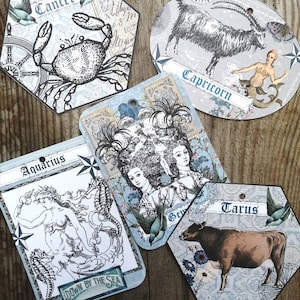 Zodiac Stickers and Tags Set - Etsy