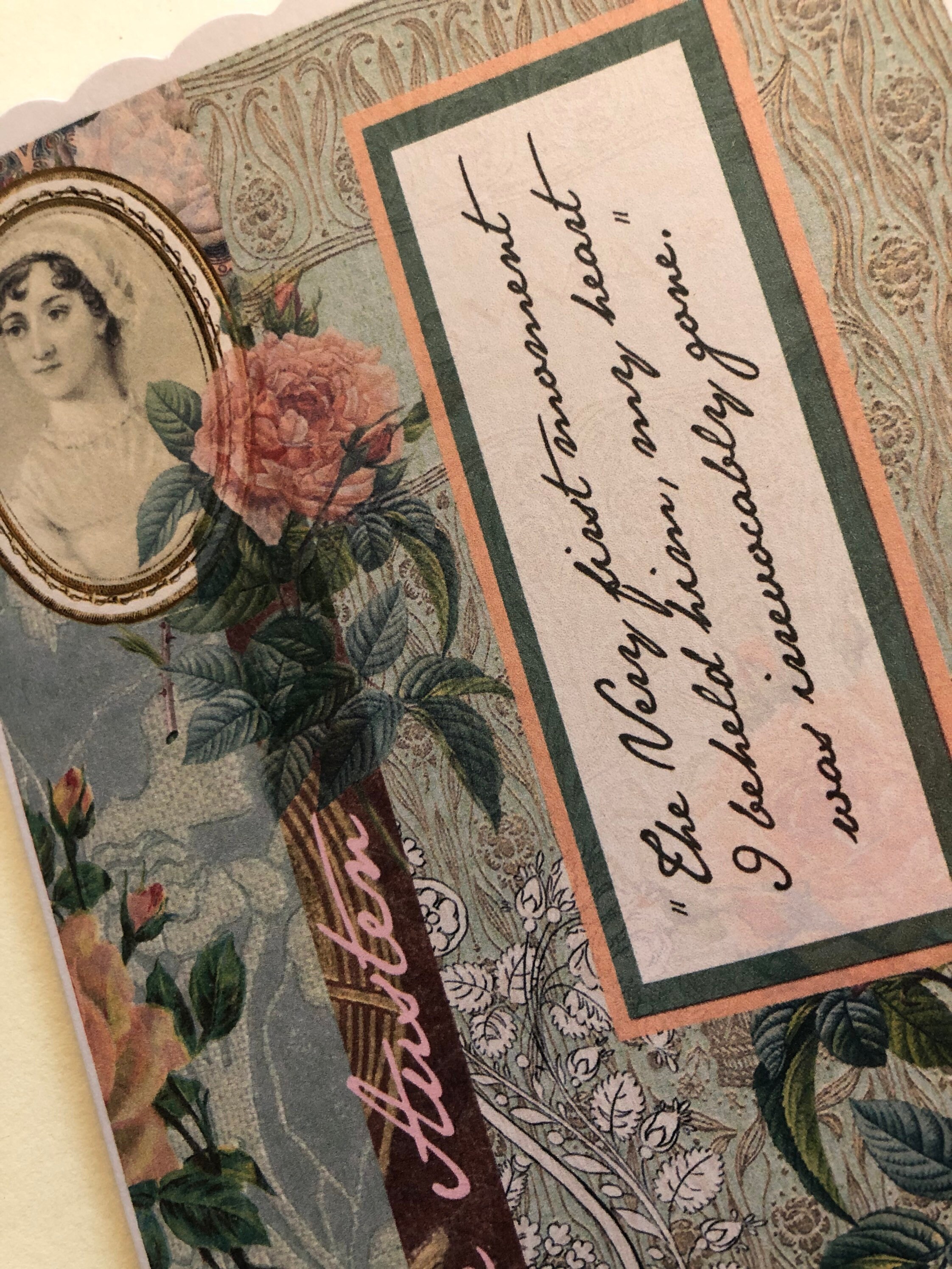 Jane Austen Card. Pretty Jane Austen Blank Greetings Card | Etsy