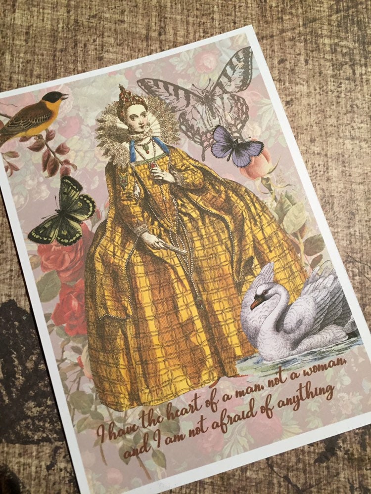 Elizabeth 1st Greetings Card Tudor Card for Any Collector. | Etsy
