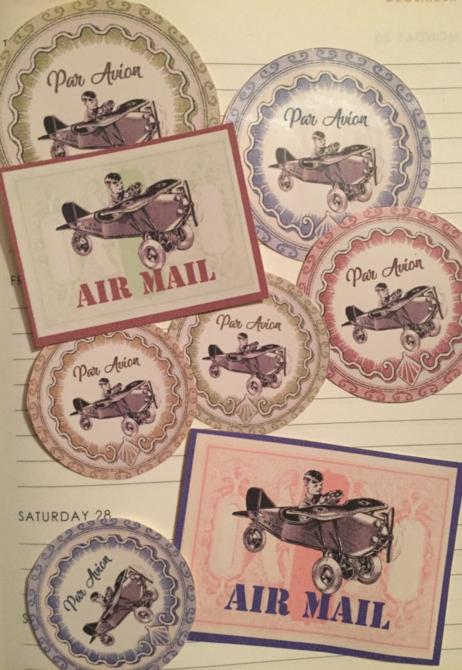 Air Mail Stickers 20 Stickers in Total - Etsy