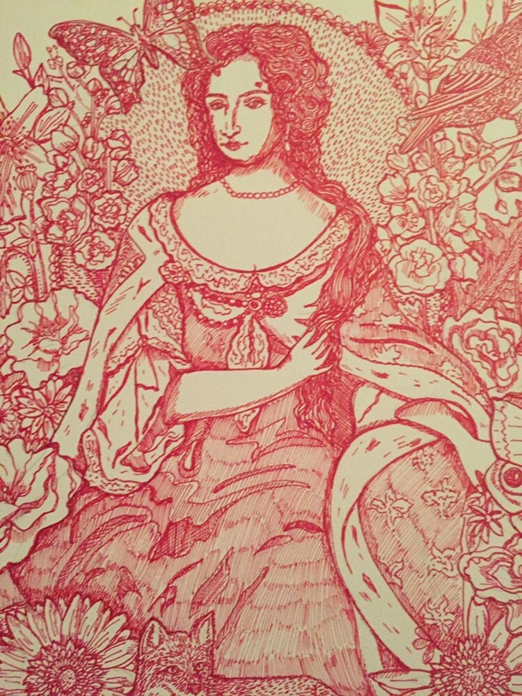 Queen Mary II of England Print Taken From My Original Drawing - Etsy UK