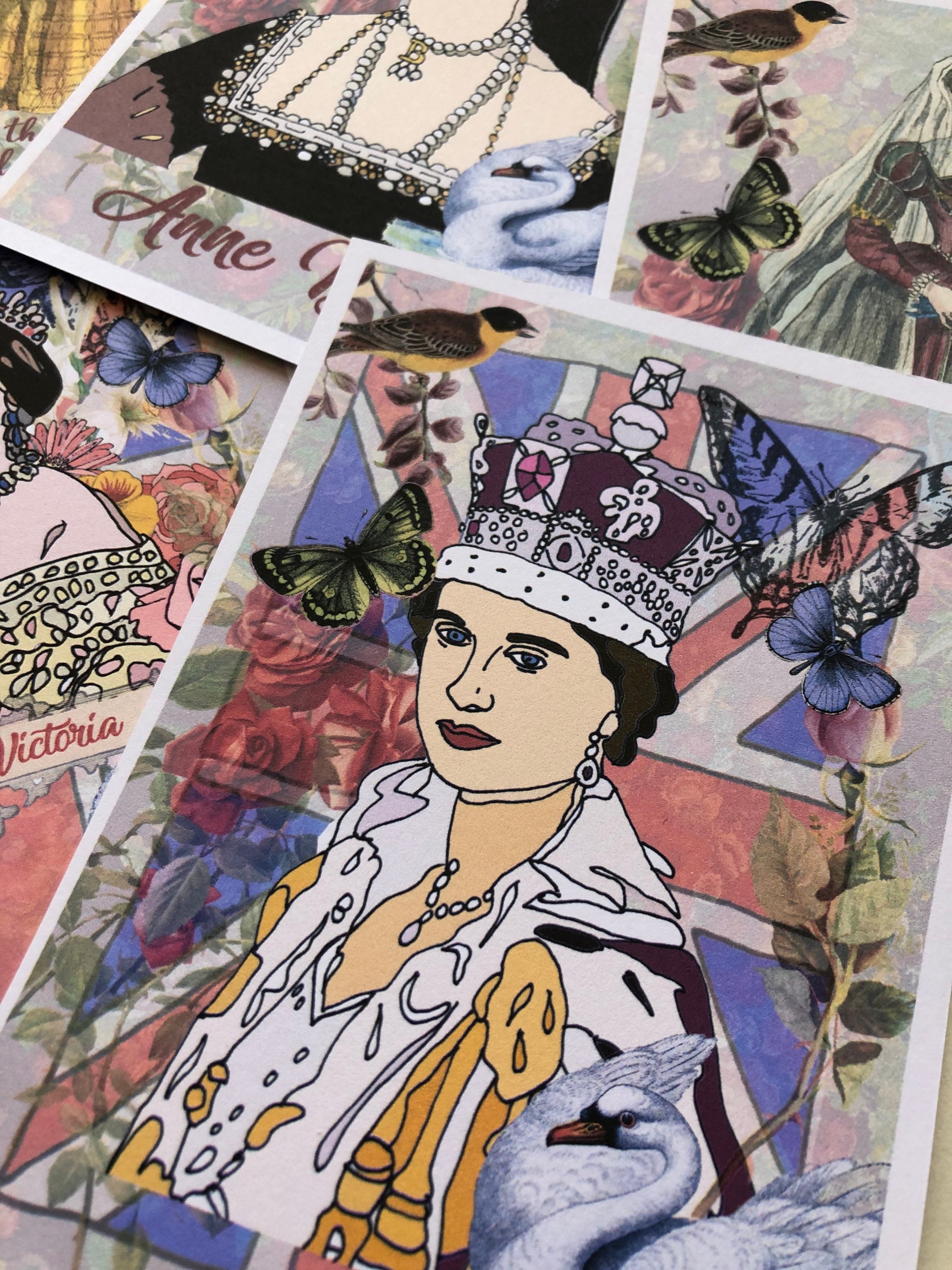 Queen Postcards. Royalty Postcards With Illustrations of - Etsy UK