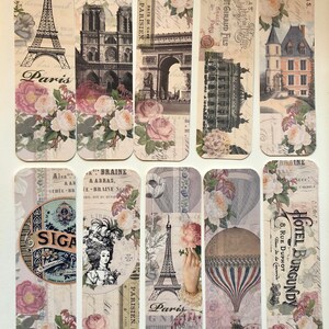 Paris Bookmarks. Ten Pretty Paris Bookmarks - Etsy UK