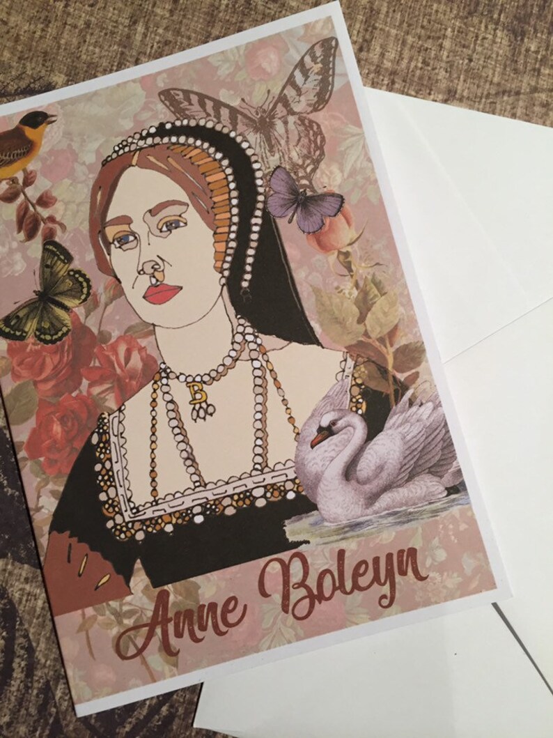 Anne Boleyn Greetings Card, Vintage Tudor Style - Etsy UK