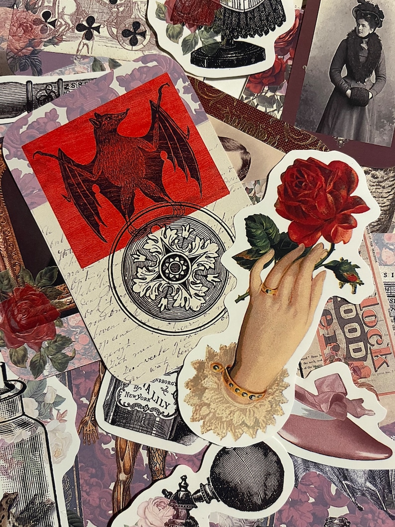 Vampire Sticker Set. Victorian Style Dracula Stickers. Bram - Etsy