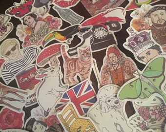 Yellow Butterfly Stickers, Vintage Sticker Pack, Durable Decals for ...