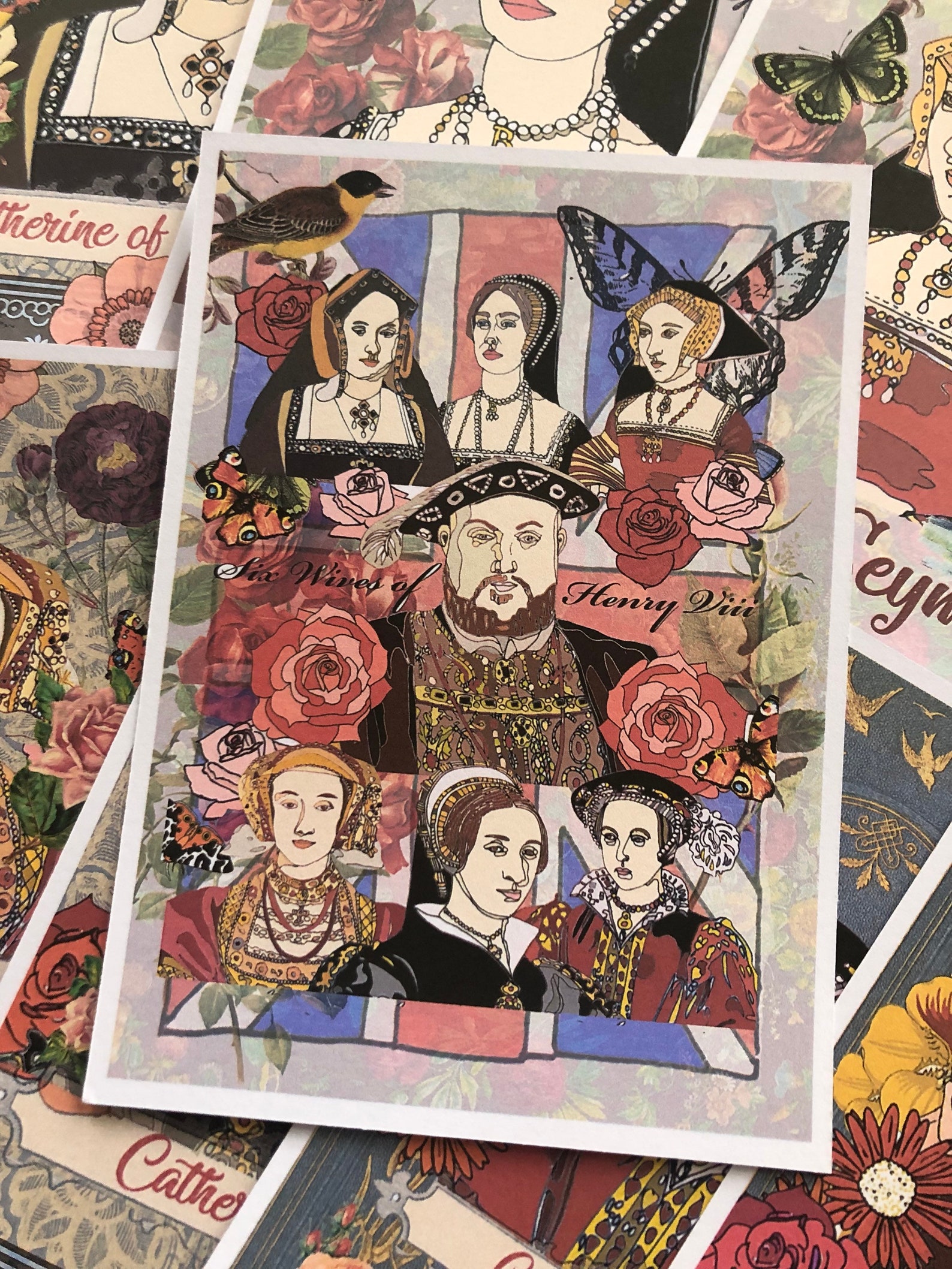 Henry VIII and His Six Wives Postcards. Tudor Style Postcards - Etsy UK
