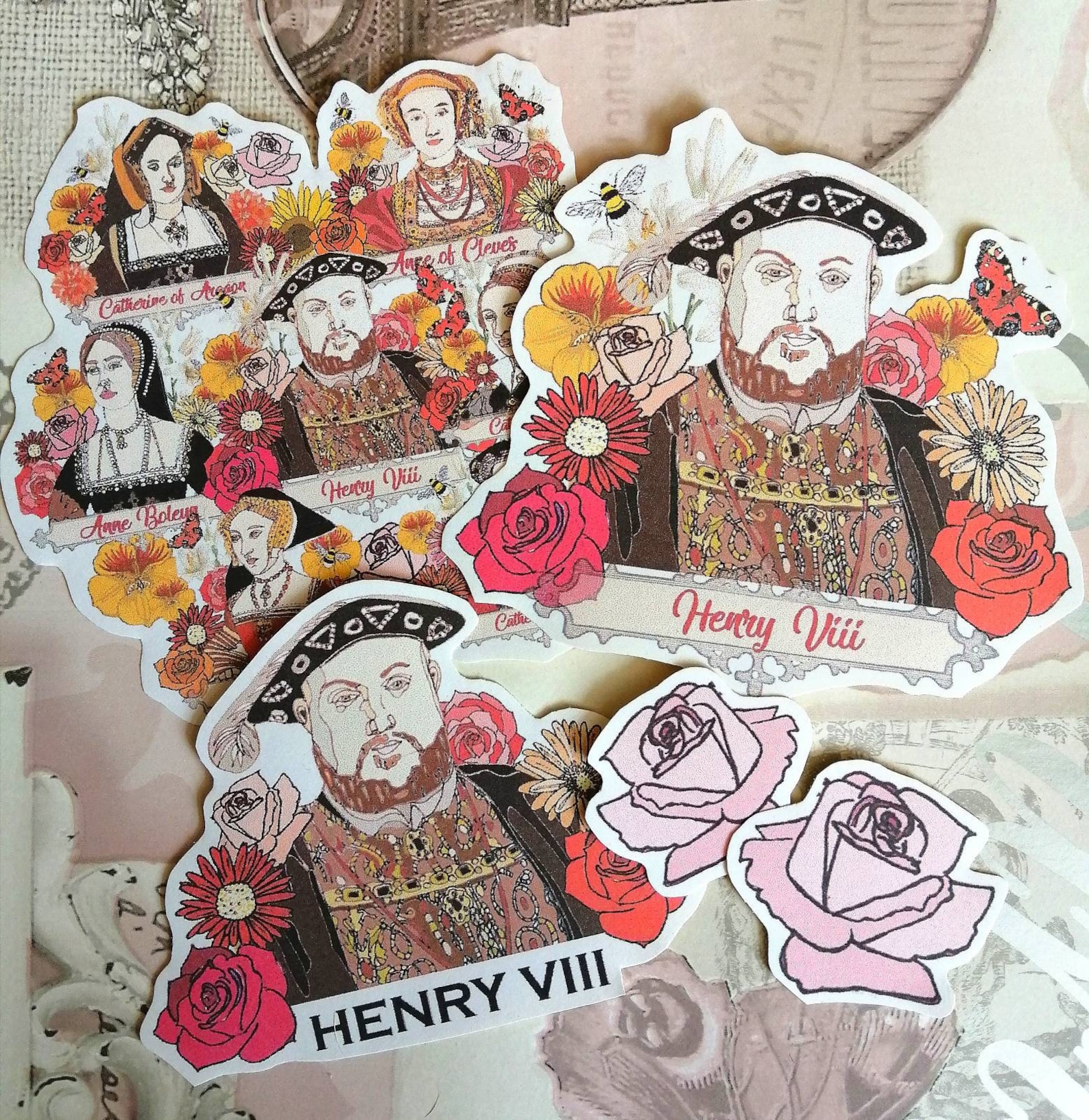 Henry VIII Stickers Anne Boleyn Tudor Catherine of Aragon | Etsy UK