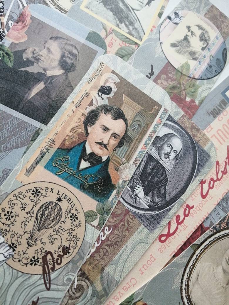 Author bookmarks 10 bookmarks featuring classic novelists. | Etsy