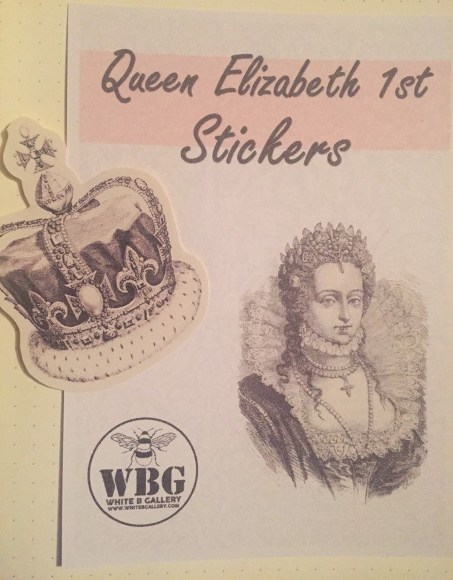 Queen Elizabeth 1st Stickers For your journal planner card | Etsy