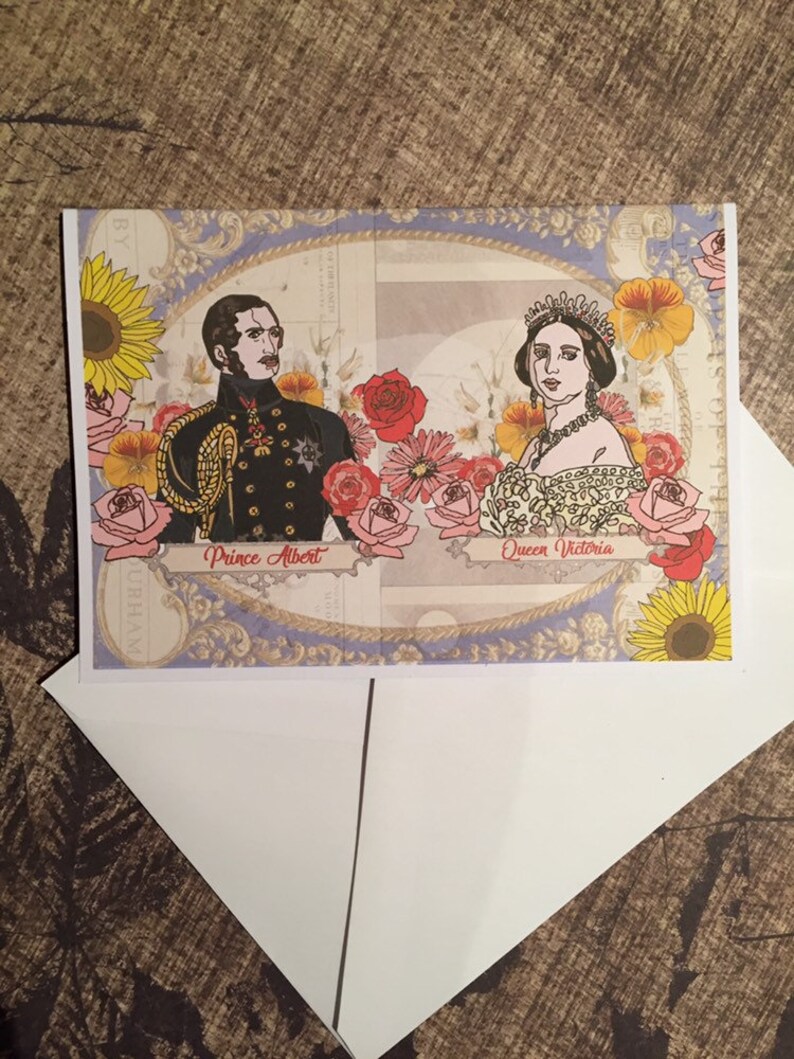 Queen Victoria and Prince Albert Card Illustrated by Belinda - Etsy