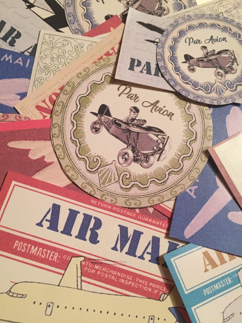 Air Mail Stickers - 20 Stickers in Total - Etsy