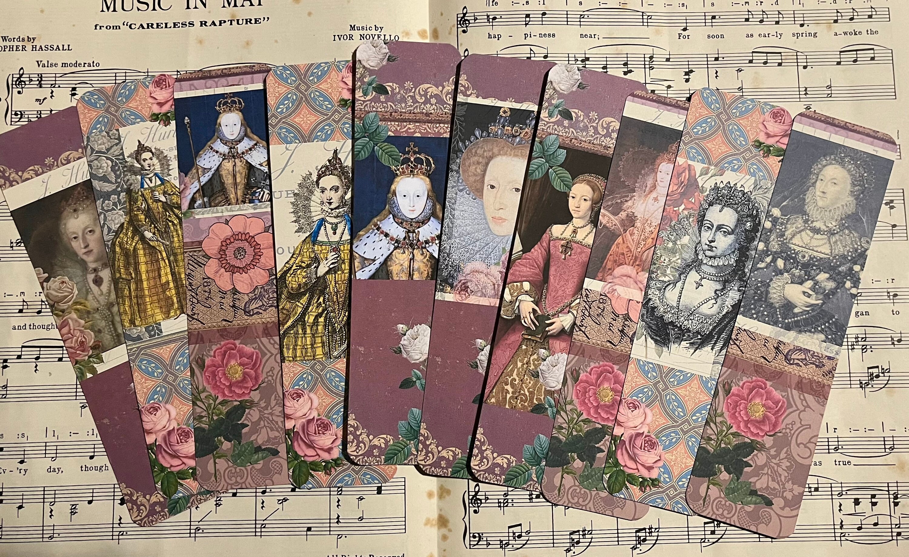 Queen Elizabeth 1st Bookmarks. Ten Pretty Bookmarks Featuring - Etsy UK
