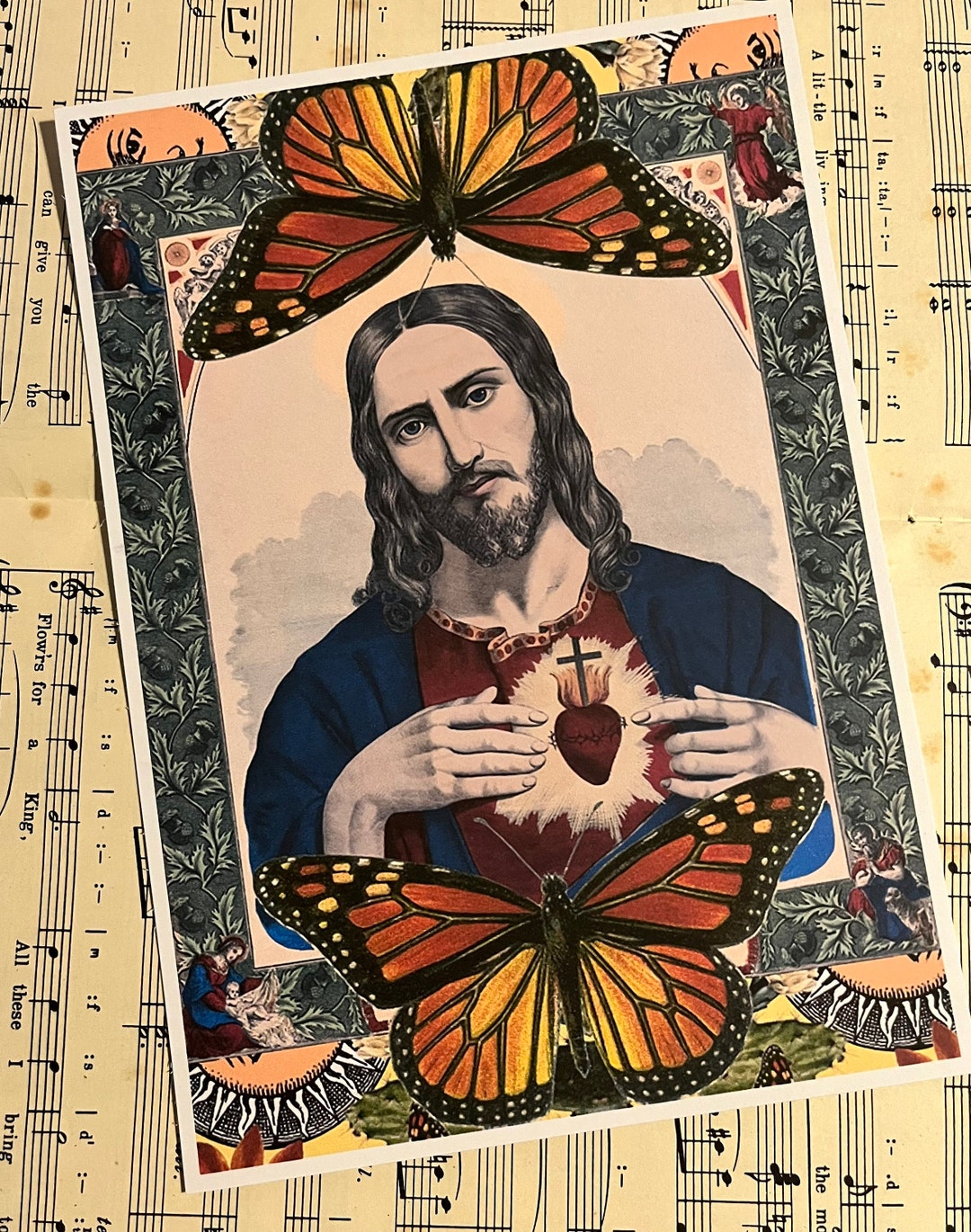 Mexican Inspired Postcards. A Set of Five Large Postcards With Mexican ...