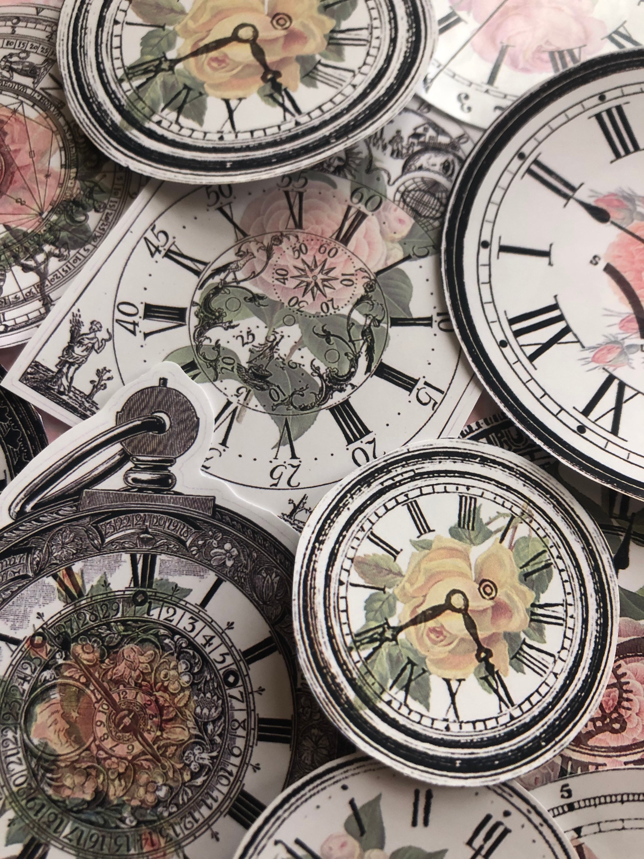 Clock Stickers Vintage Style Clock Face Stickers for Your | Etsy UK