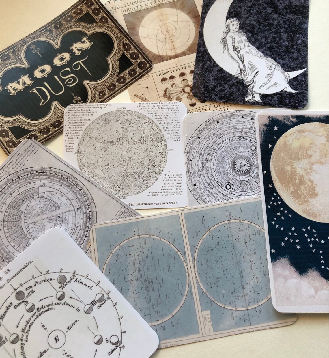 Moon stickers. Illustrated moon stickers | Etsy