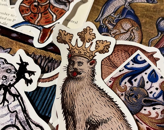 Medieval Cat Stickers. 12 Medieval Cat Stickers - Etsy