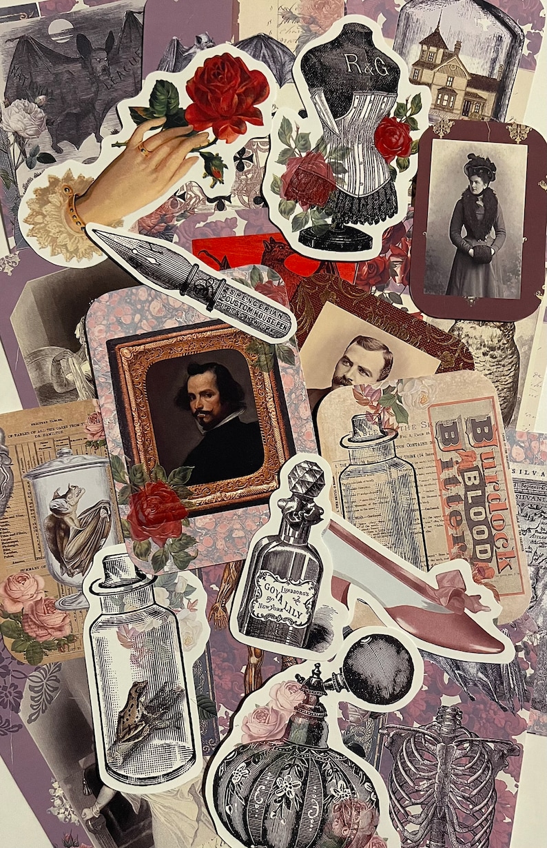 Vampire Sticker Set. Victorian Style Dracula Stickers. Bram - Etsy