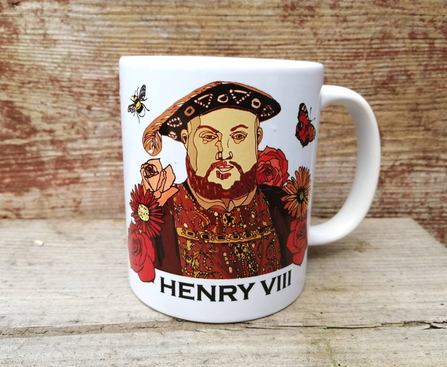 Henry VIII mug Ceramic illustrated mug featuring the well | Etsy