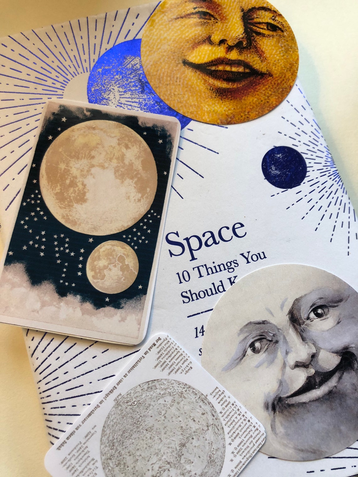 Moon stickers. Illustrated moon stickers | Etsy