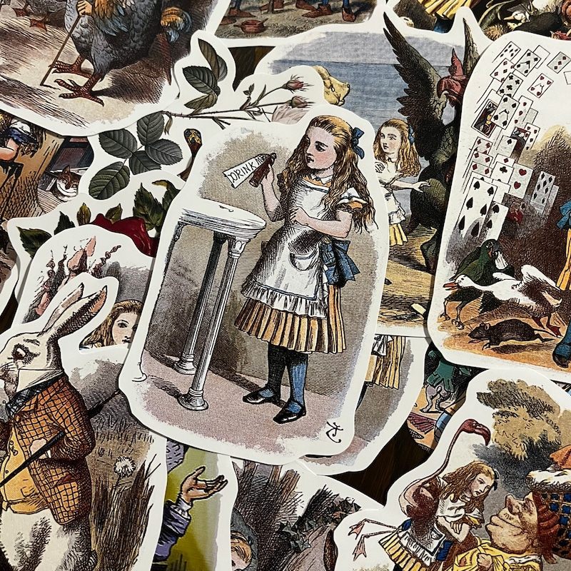 Alice in Wonderland Stickers - Etsy
