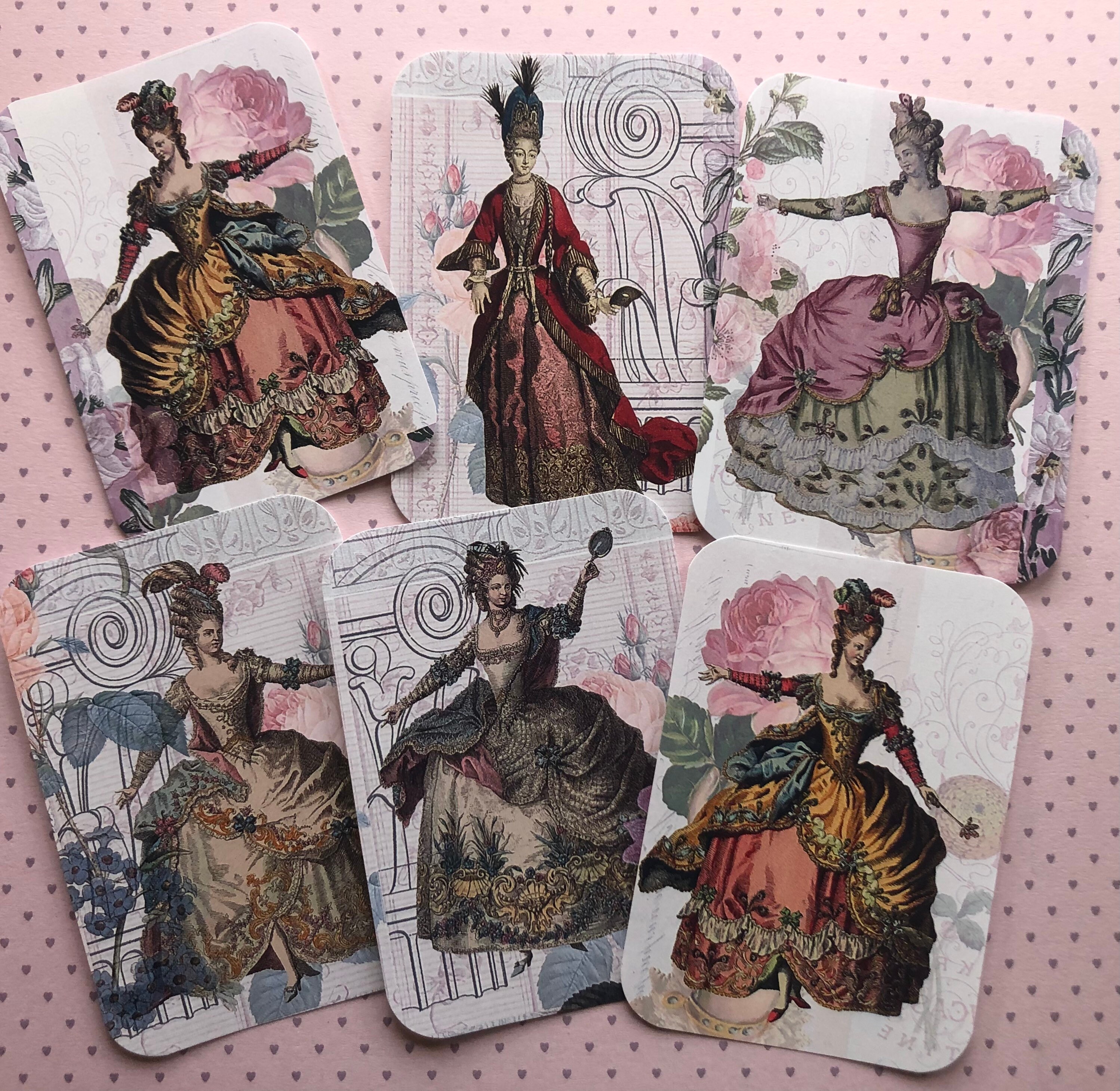 French Lady Stickers, Pretty Vintage Style Ladies for Your Journal ...