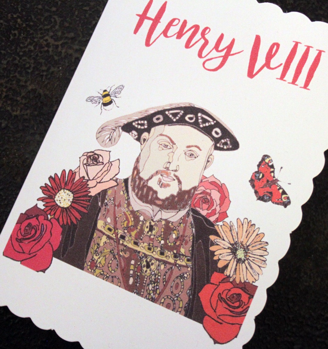 Henry VIII Greetings Card, Tudor History, Belinda Maria Illustration - Etsy