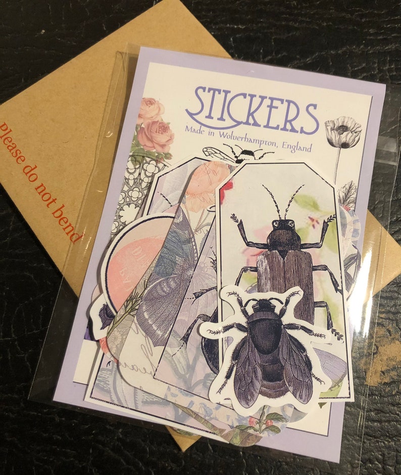 Insect Stickers, Pretty Vintage Style Insect Stickers for Your Planner ...