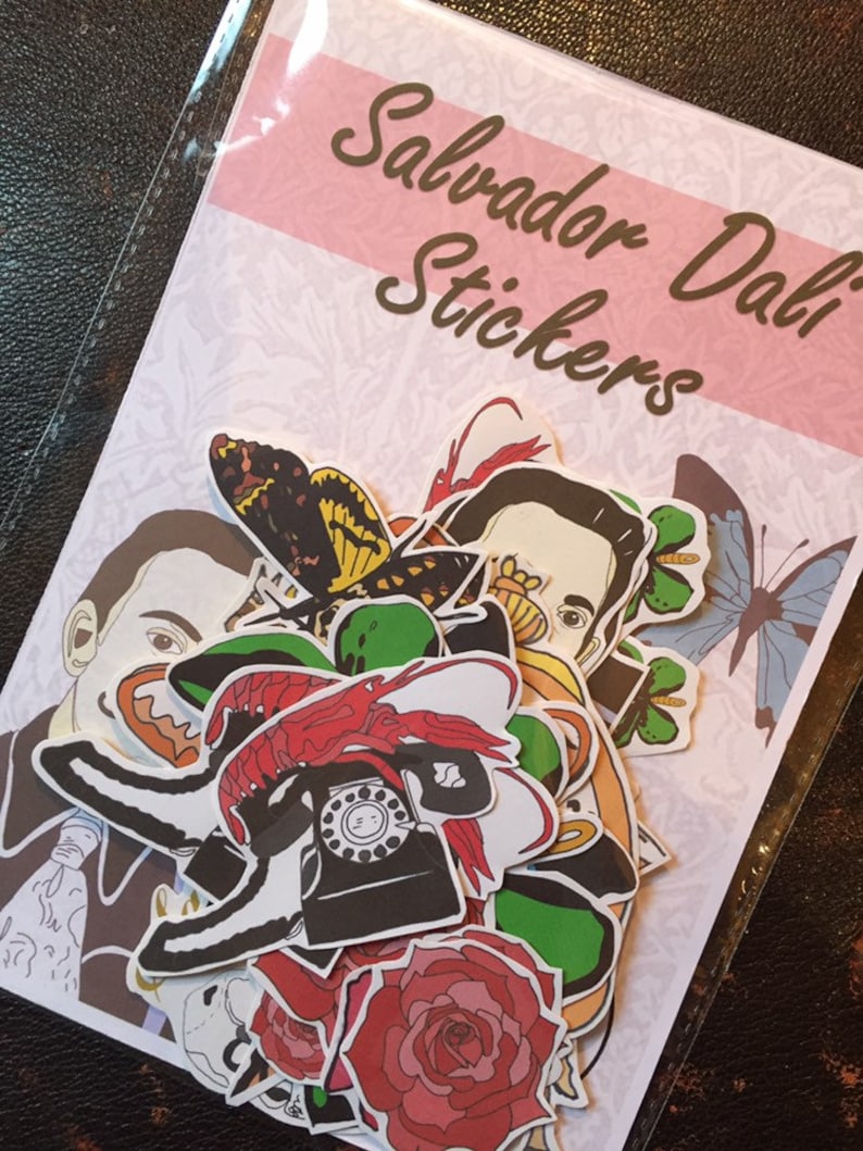 Salvador Dali Stickers for Your Laptop Journal or Scrap Book. | Etsy UK