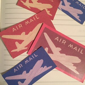 Air Mail Stickers - 20 Stickers in Total - Etsy