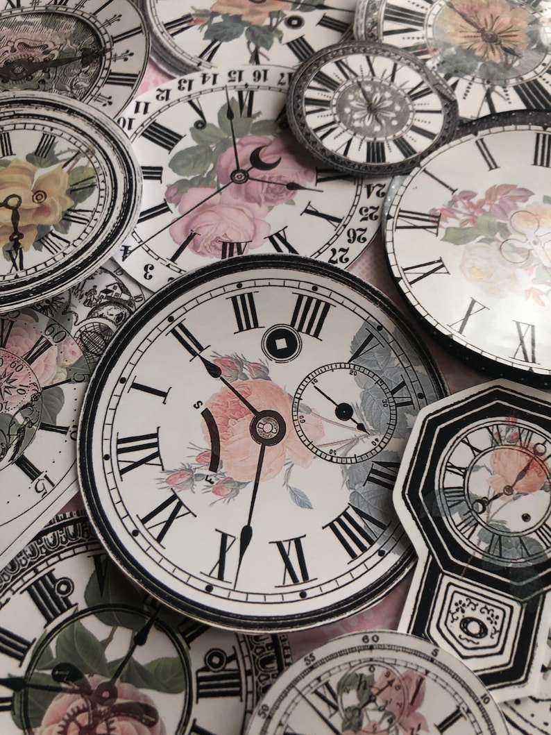 Clock Stickers Vintage Style Clock Face Stickers for Your | Etsy UK