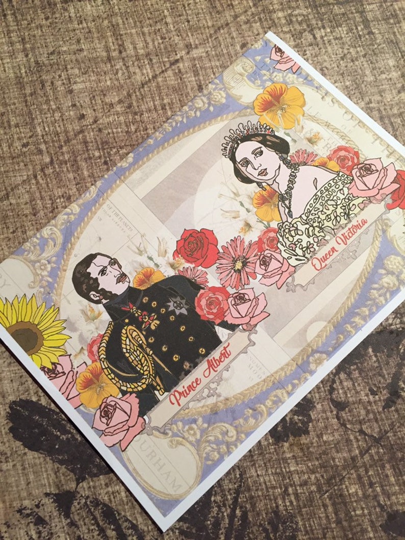 Queen Victoria and Prince Albert Card Illustrated by Belinda Maria ...