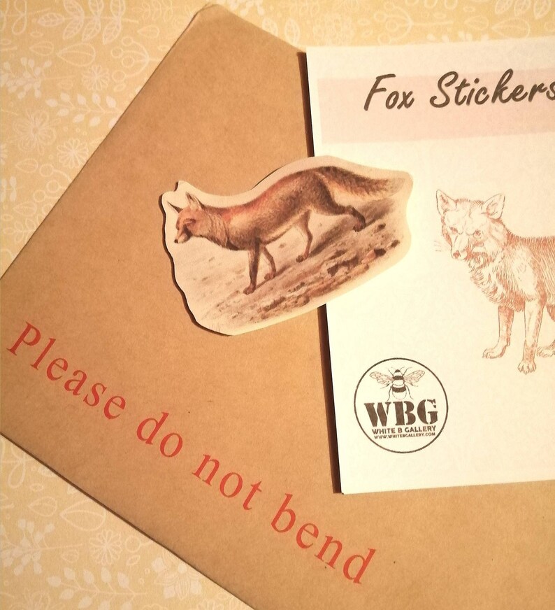 Fox stickers. Vintage style fox images for your planner | Etsy