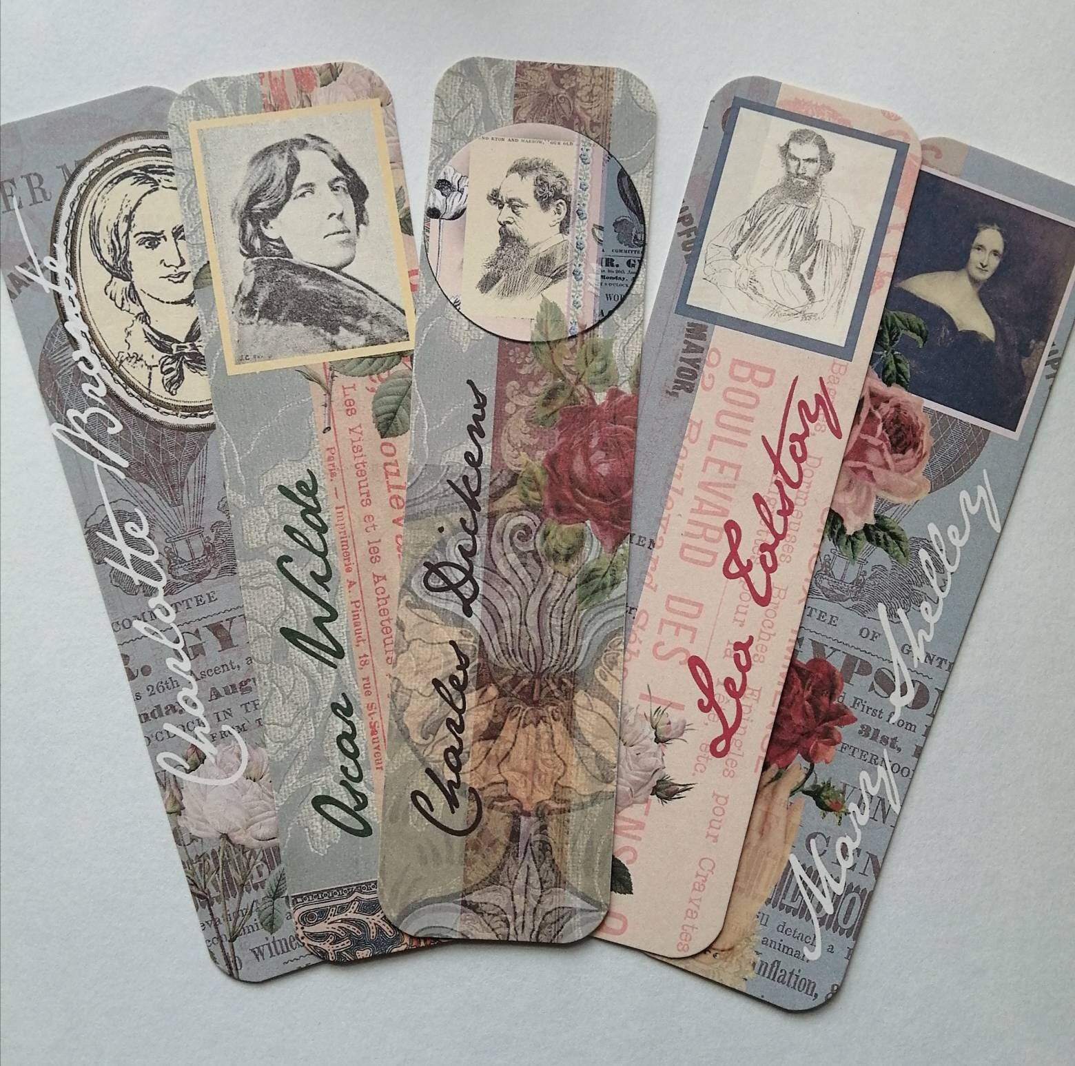 Author Bookmarks 10 Bookmarks Featuring Classic Novelists. - Etsy UK