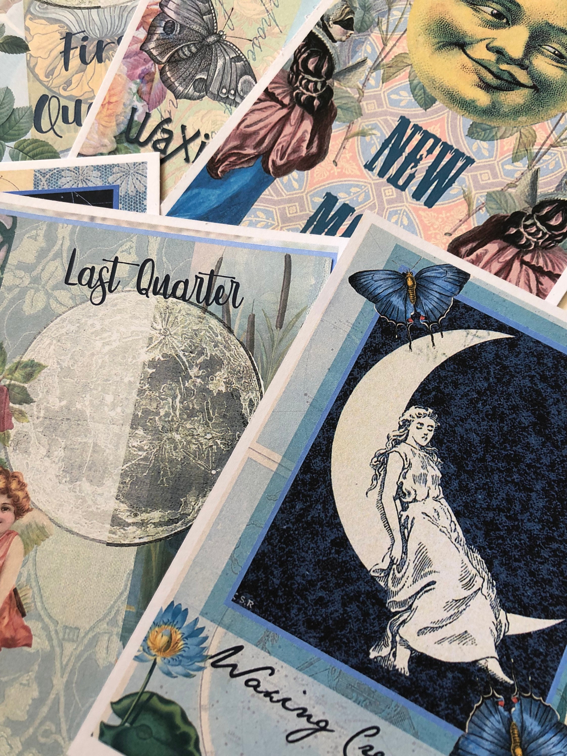 Moon Postcards. 6 Vintage Style Moon Postcards - Etsy UK