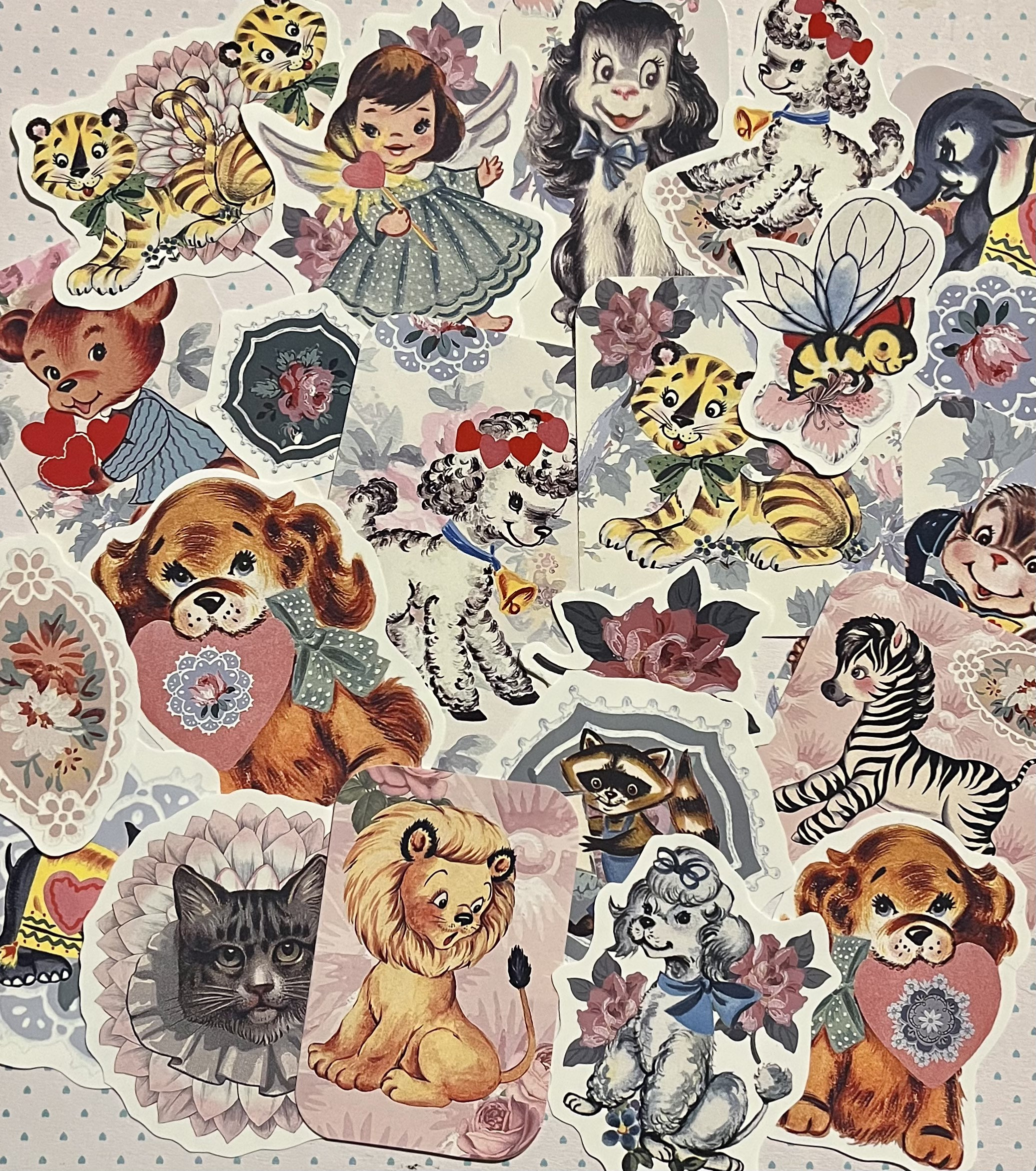 Kitsch Stickers. Vintage Style Cute Stickers. Retro Style - Etsy
