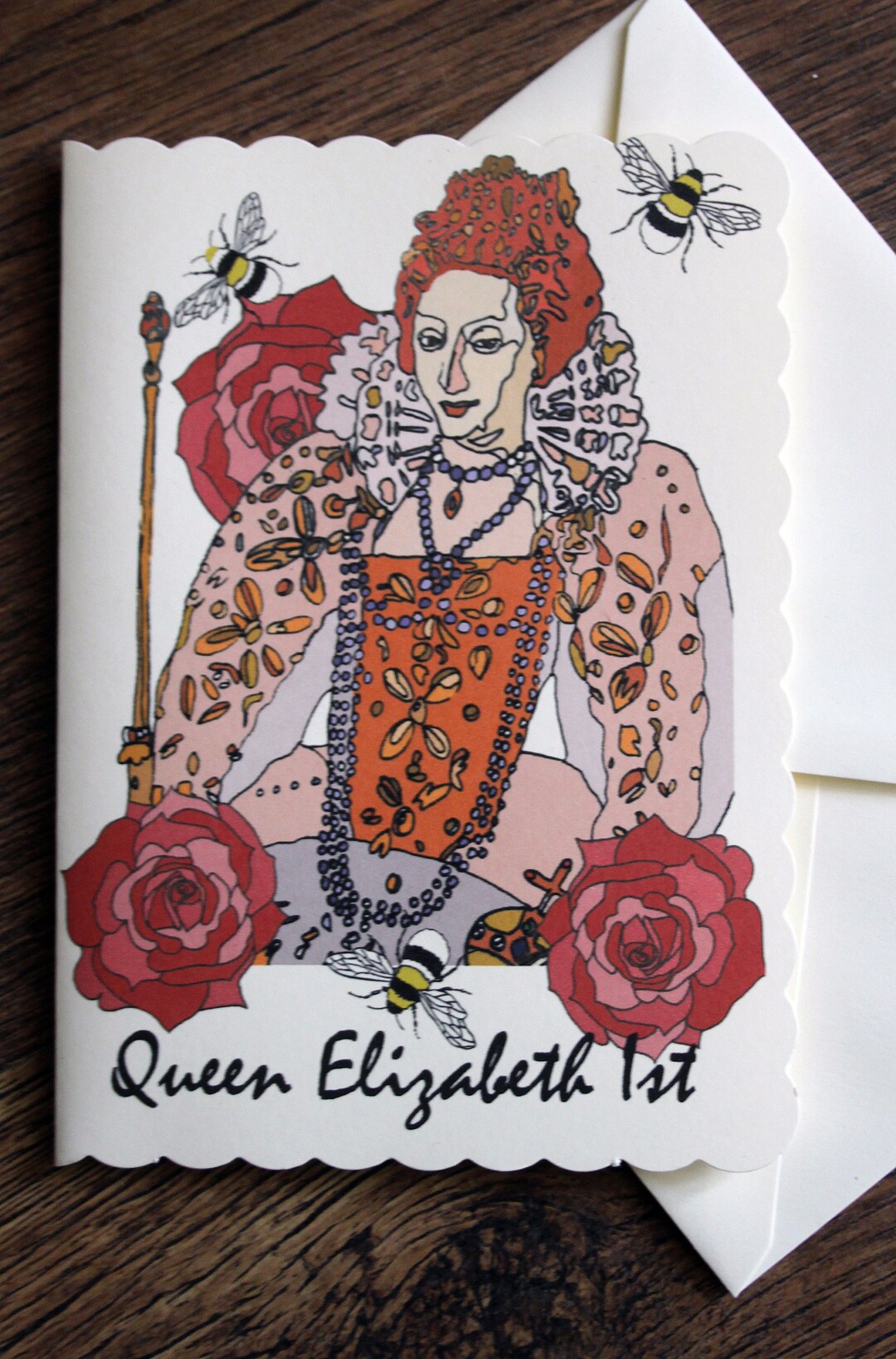 Queen Elizabeth I Greetings Card, Tudor History Art - Etsy