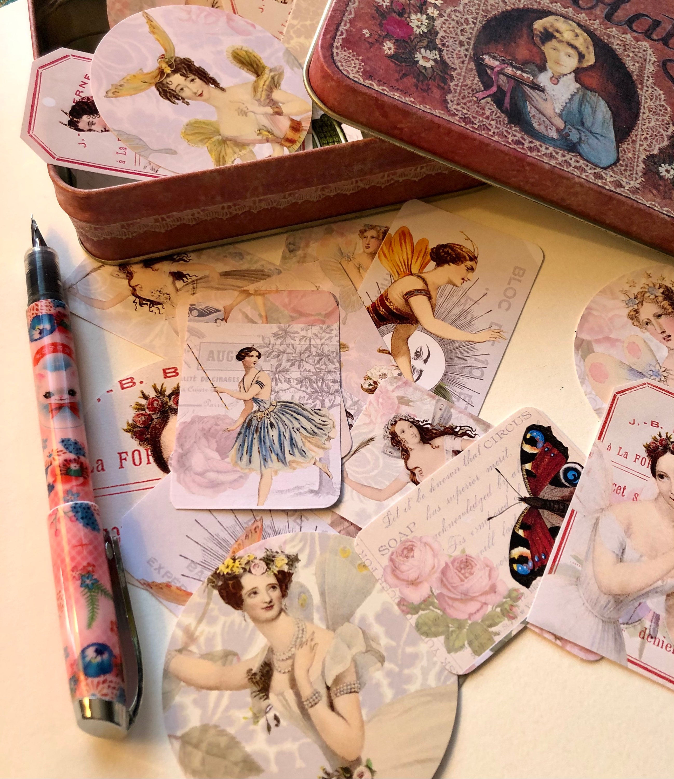 Fairy Stickers Vintage Fairy Sticker Pack For Your Journal Etsy Uk
