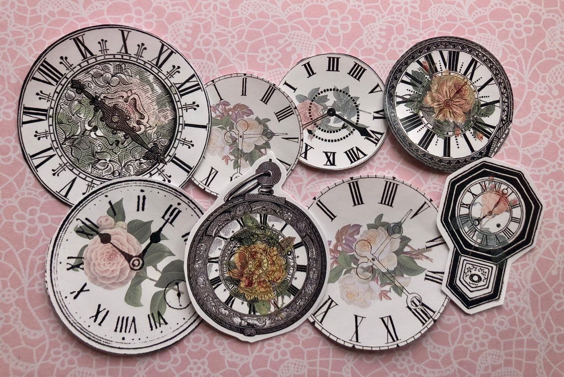 Clock Stickers Vintage Style Clock Face Stickers for Your | Etsy UK