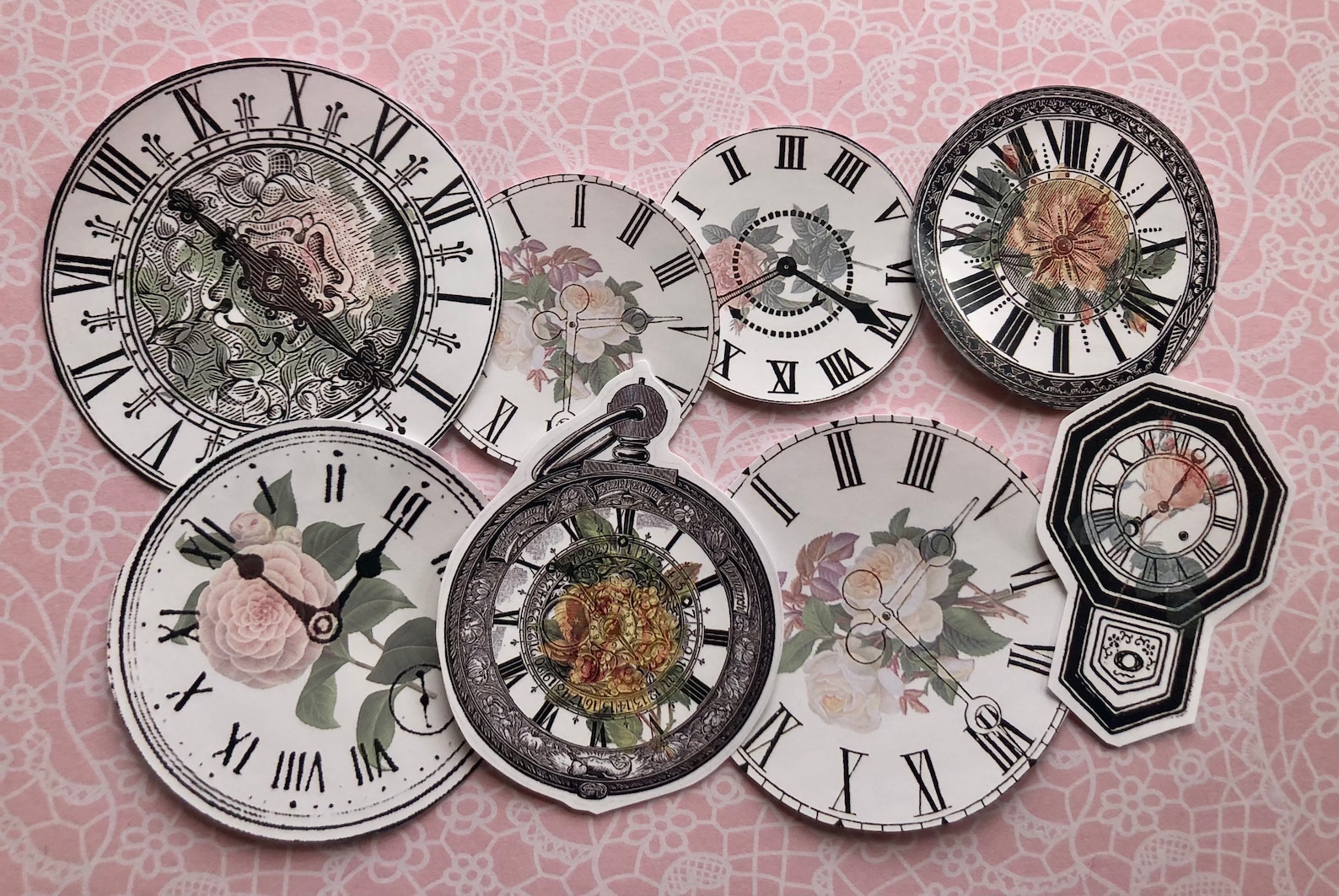 Clock Stickers Vintage Style Clock Face Stickers for Your | Etsy UK