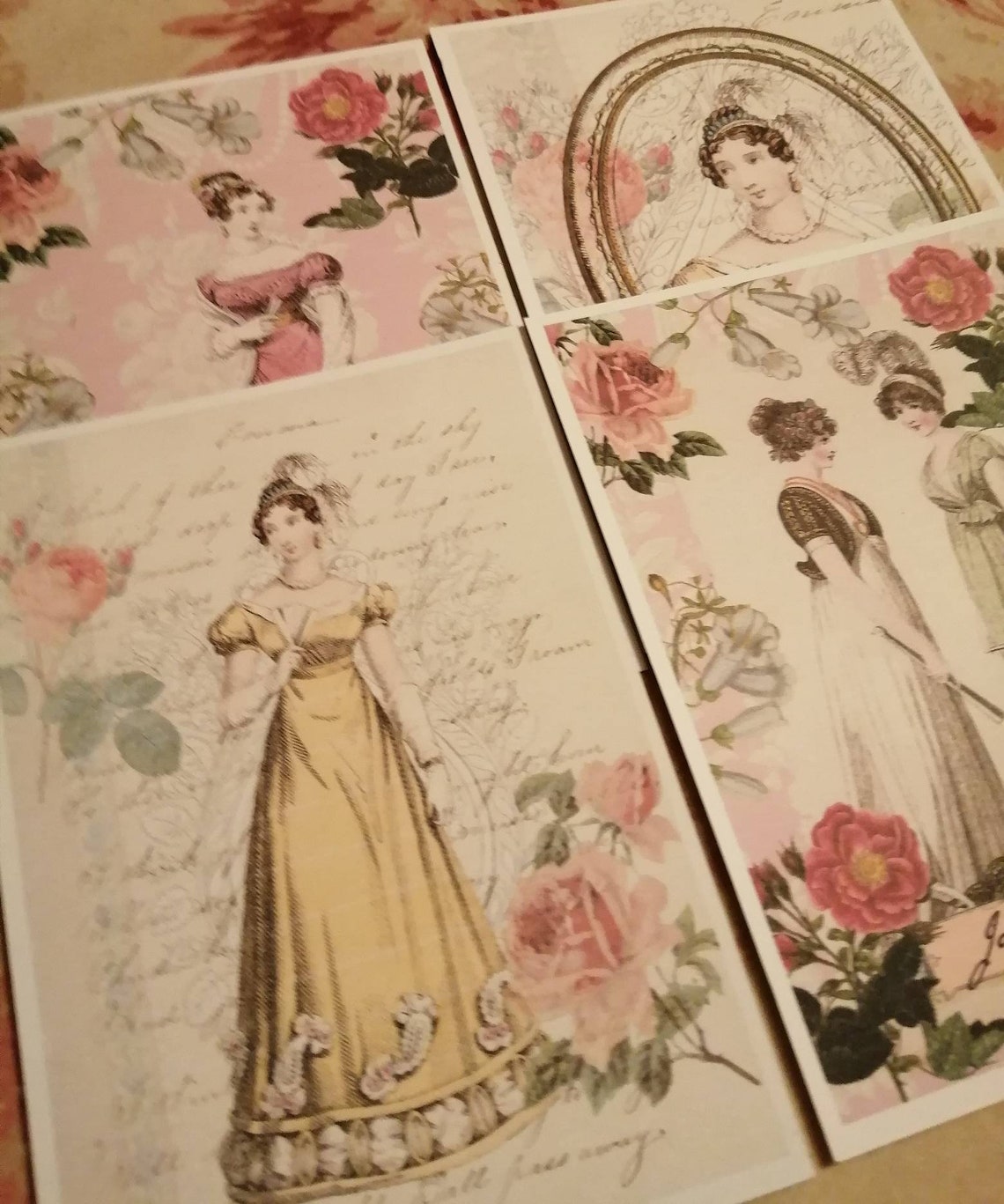 Jane Austen postcards. Pretty postcards with the English | Etsy